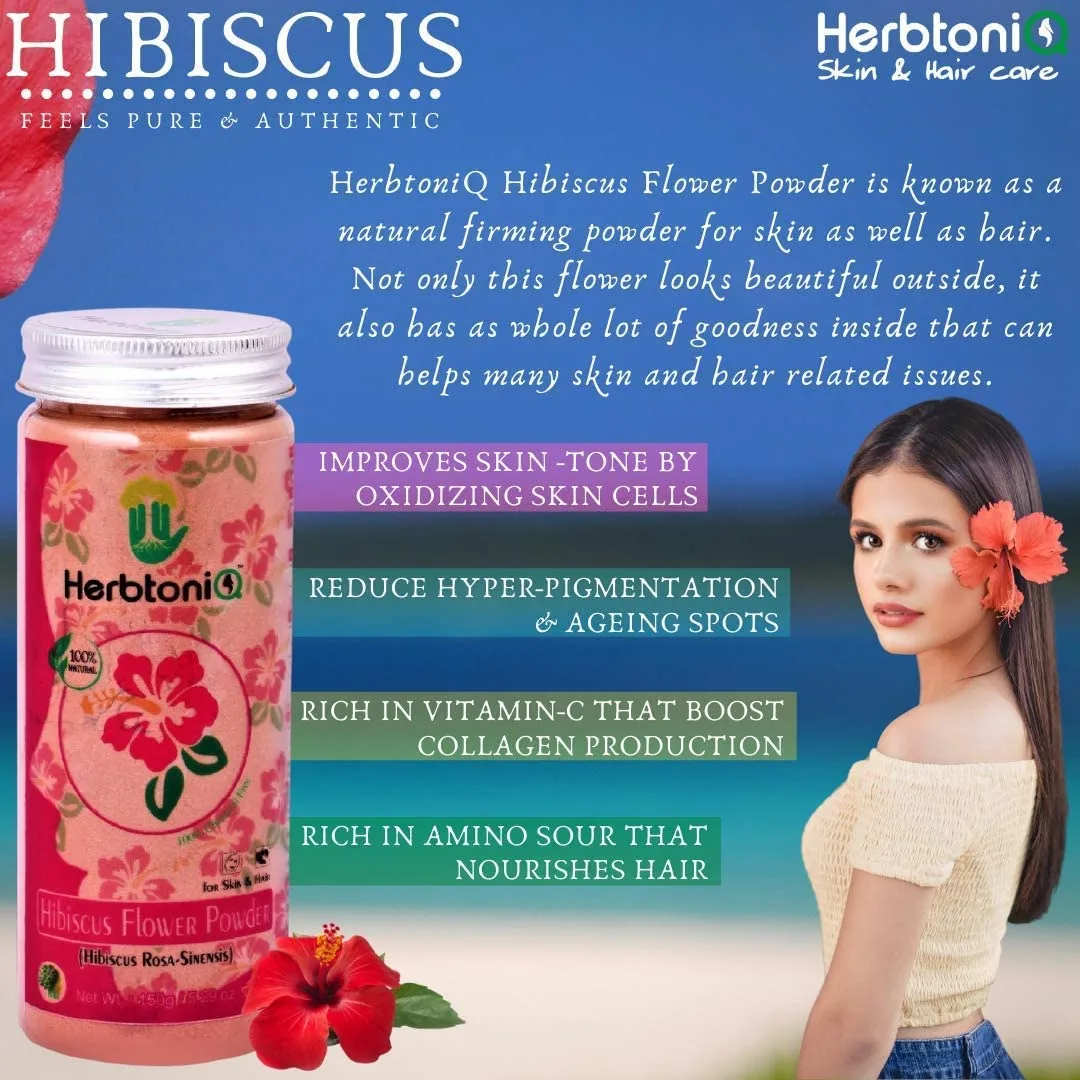 HerbtoniQ 100% Natural Hibiscus, Methi, Katha and Manjistha Powder for ...