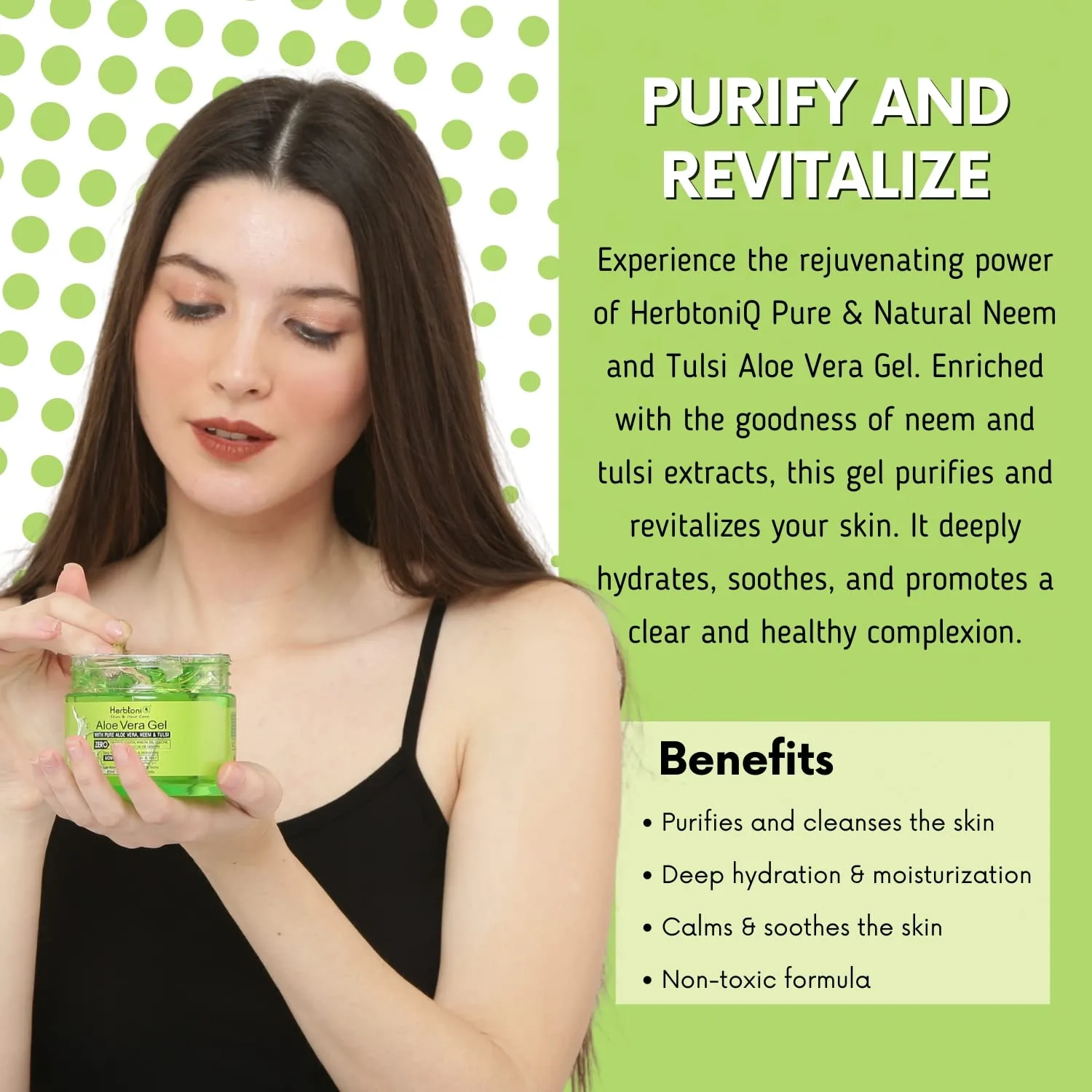 HerbtoniQ Pure & Natural Rose Water Skin Toner (200 ml) with Aloe Vera ...